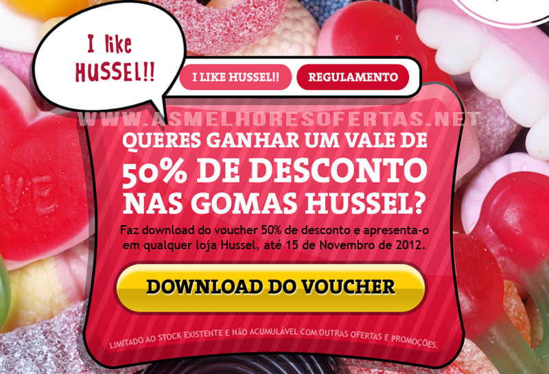 As Melhores Ofertas > Vale de Desconto de 50% em Gomas Hussel